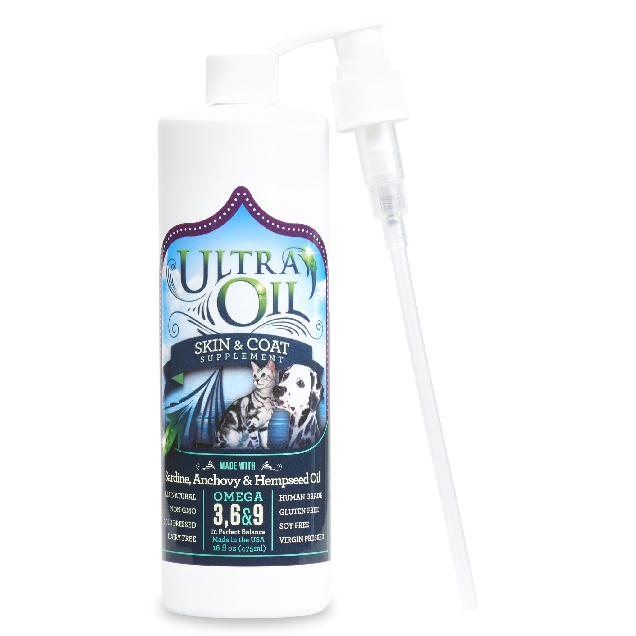 Ultra Oil Skin and Coat Supplement For Dogs and Cats – Ultra Oil for Pets