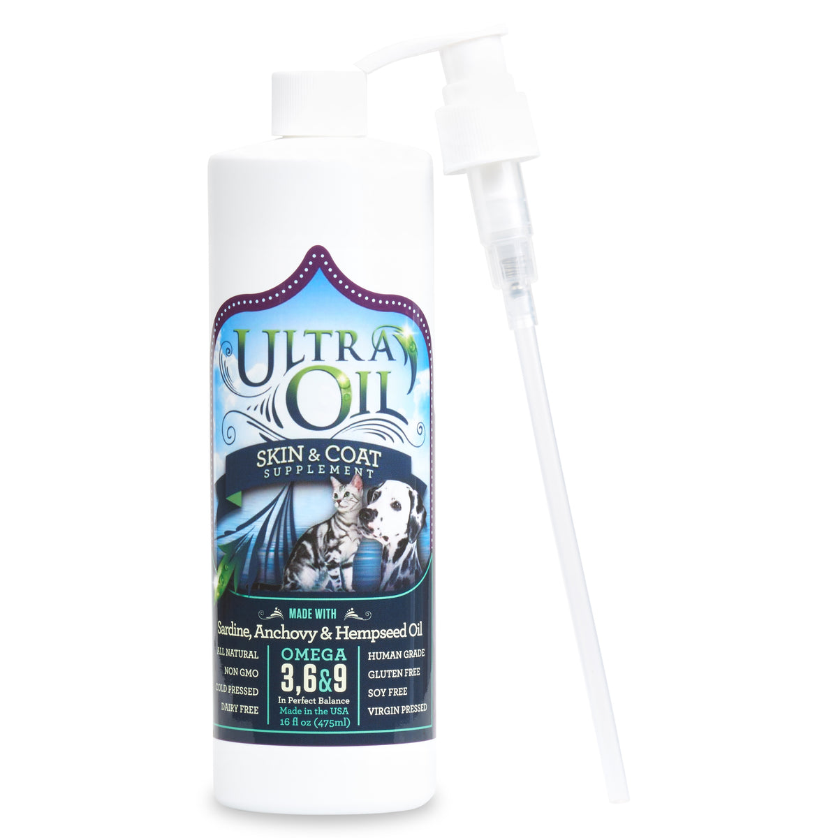 Ultra Oil Skin and Coat Supplement For Dogs and Cats – Ultra Oil for Pets