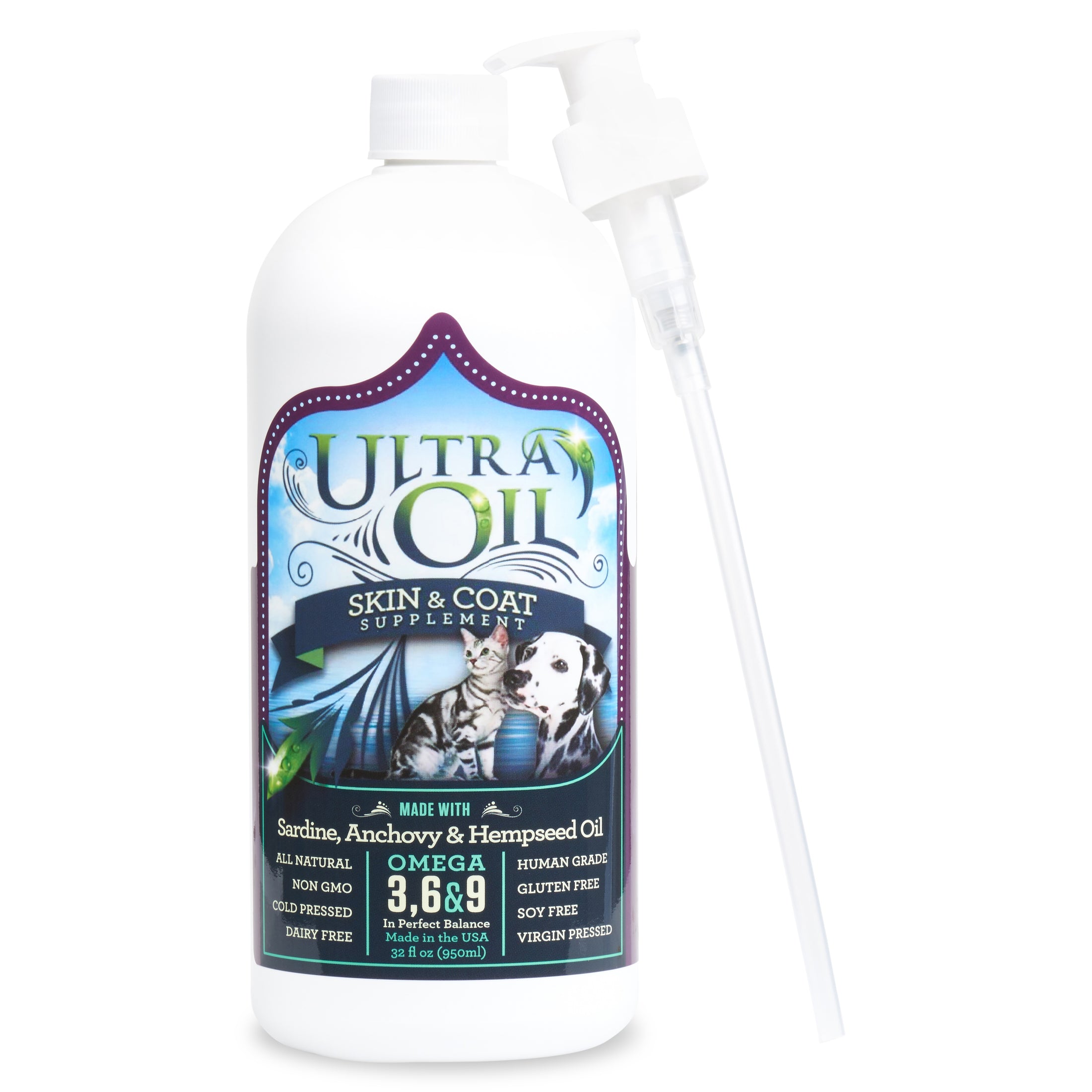 Ultra Oil Skin and Coat Supplement For Dogs and Cats – Ultra Oil for Pets